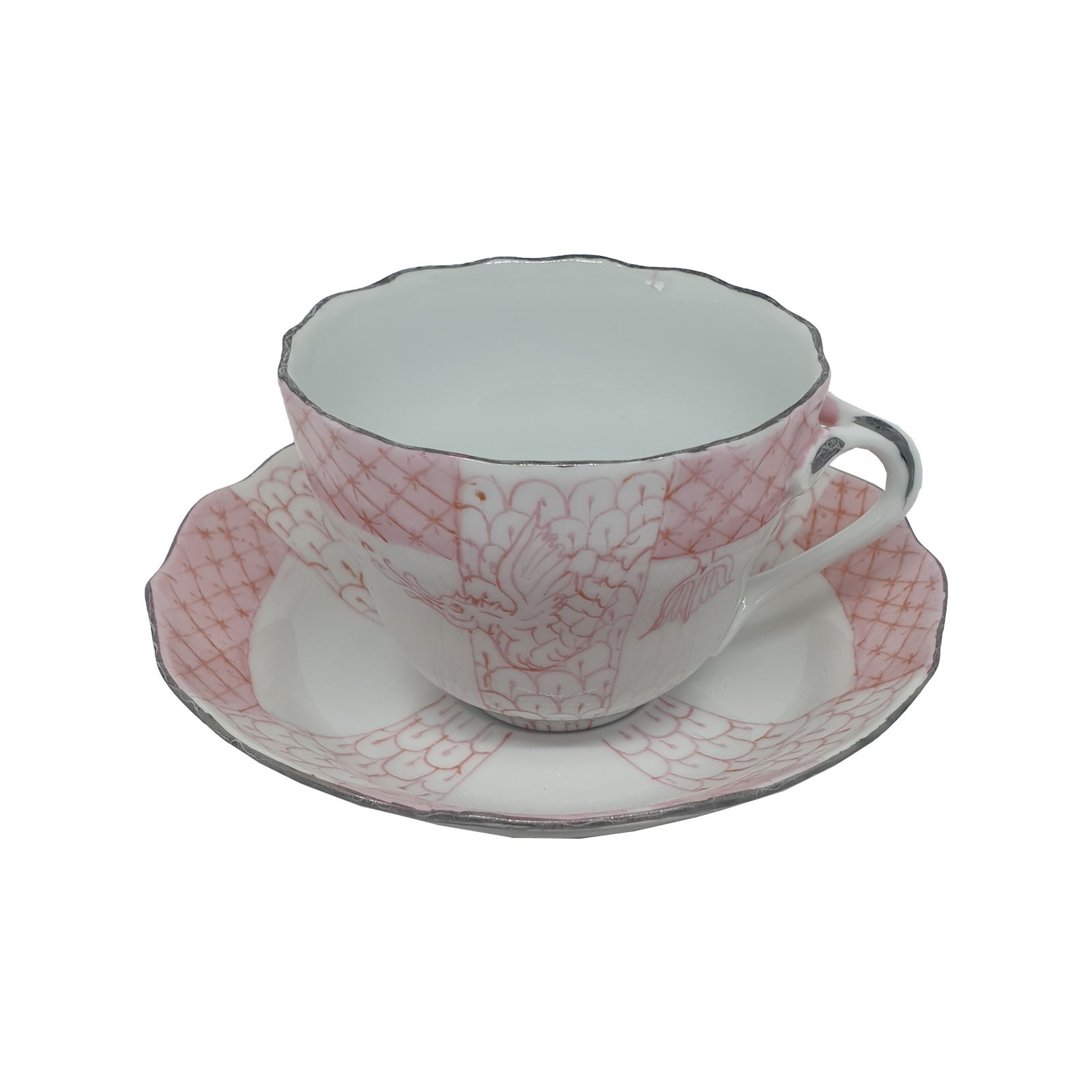 Lithian Ricci Design - Dragon - PINK DRAGONCup and saucer